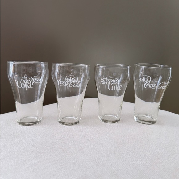 Coca Cola | Dining | Set Vintage Cocacola Glasses | Poshmark